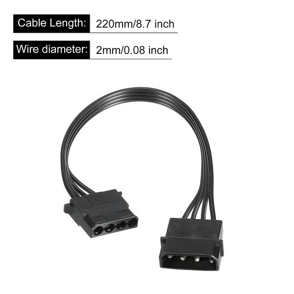 Hard Disk Drive Power Extension Cable, 4 Pin IDE to 4-Pin 220mm/8.7 ...