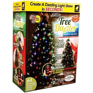 Telebrands 10956-6 Tree Dazzler Christmas Tree Light Show, Assorted ...