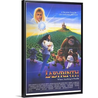 "Labyrinth (1986)" Black Float Frame Canvas Art - Bed Bath & Beyond ...