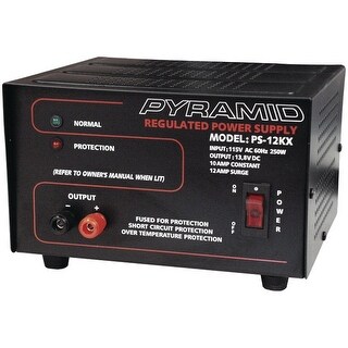 PYRAMID PS12KX Power Supply (250 Watts Input, 10 Amp Constant) - Bed ...