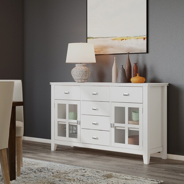 WYNDENHALL Stratford SOLID WOOD 54 inch Wide Sideboard Buffet Credenza 54 inch Wide
