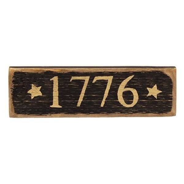 1776 with Stars Distressed Barnwood Sign - 4” high by 12” wide by .75 ...