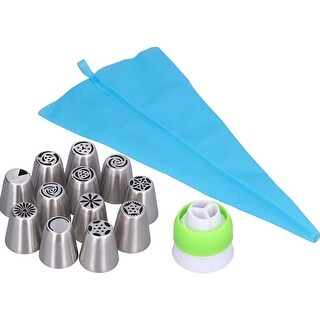 Frosting Tips Reusable Cake Decorating Kit with 12 Frosting Nozzles ...