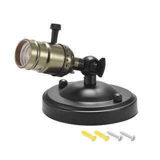 Wall Sconce Lighting Adjustable E26/E27 Base 3-Way Bronze Lamp Socket ...