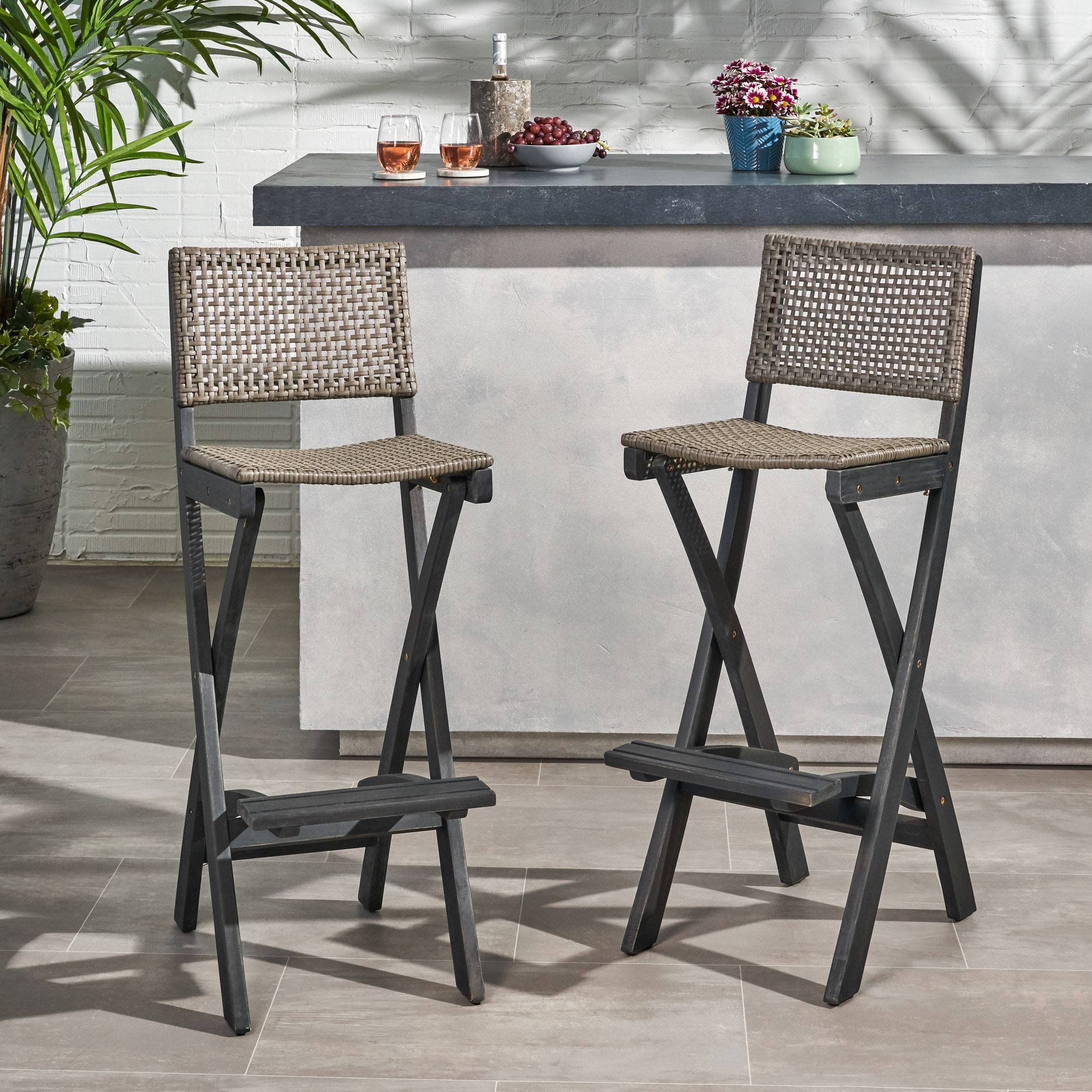 Foldable outdoor bar stools store