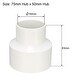 PVC Reducing Coupling Hub by Hub Pipe Fitting Adapter Connector - 75mm ...