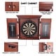 GSE™ Premium Solid Wood Dart Board Cabinet Set with Sisal/Bristle ...