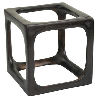 Open Design Metal Frame Cube Accent Decor, Small, Set of 2, Black - Bed ...