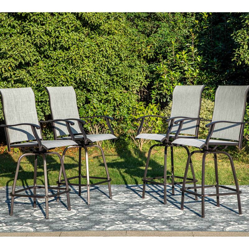 Outdoor All-weather Swivel Patio Bar Stools (Set of 2/4) - On Sale ...