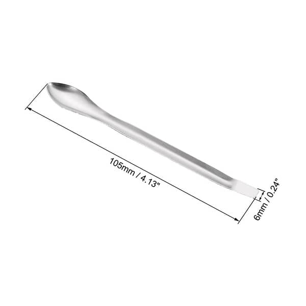 Micro Scoop Stainless Steel Reagent Sample Spoon Lab Spatulas 10Pcs ...