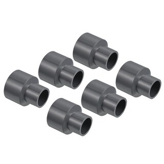 6pcs PVC Reducer Pipe Fitting Straight Coupling Adapter Connector - Bed ...