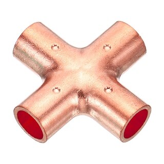 3/8 Inch ID Copper Cross Pipe Fitting 4 Way Copper End Feed Equal ...