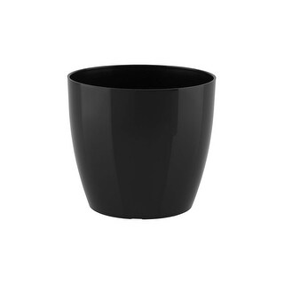 Sm. Plastic San Remo Pot Black- A - A - Bed Bath & Beyond - 40843765