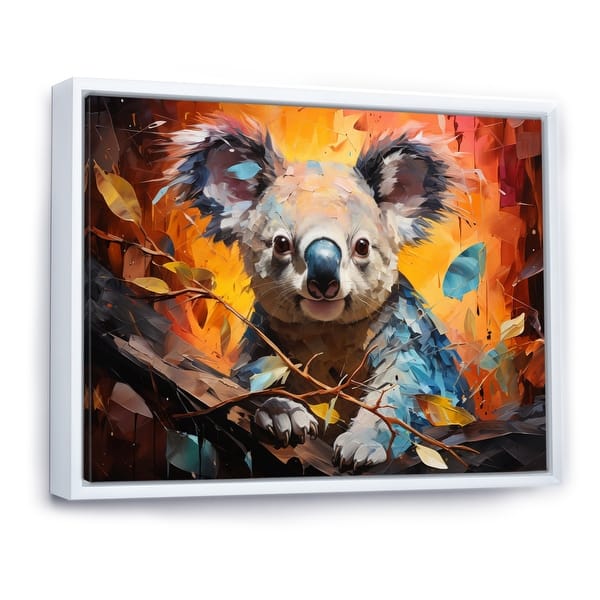 Designart "Koala Koalas Serenity Collage I" Animals Framed Wall Art ...