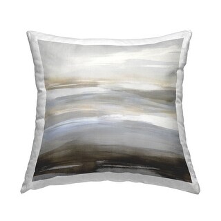 Stupell Modern Grey Brushed Landscape Printed Throw Pillow Design by ...