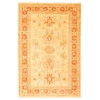 ECARPETGALLERY Hand-knotted Chobi Finest Light Khaki Wool Rug - 2'8 x 4 ...