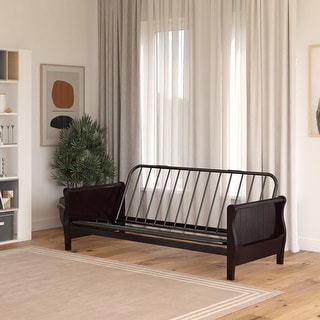 Wood Arm Full Size Futon Frame, Espresso Finish, Futon Frame Only ...