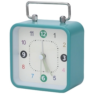 Mechanical Alarm Clock with Handle, Metal Casing, Non-Tick for Bedroom ...