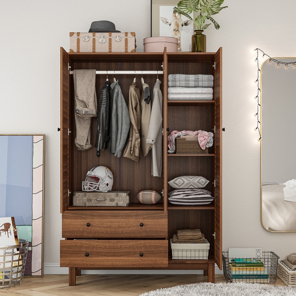 Wardrobe Armoire Closet by Timechee 48 W x 71 H x 20.2 D Storage On Sale Bed Bath Beyond 36262198