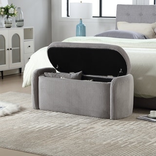 Entryway Padded Footstool Storage Ottoman - Bed Bath & Beyond - 42606903