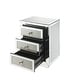 Noralie Mirrored Accent Table with Decorative Faux Diamond Detail - Bed ...