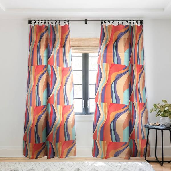 1-piece Sheer Psychedelic Pattern 02 Made-to-Order Curtain Panel - 84 ...