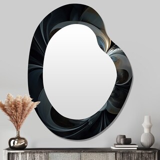 Blossoming White Fractal Flower III - Irregular Fractals Wall Mirror ...