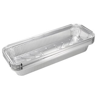 13.8" x 5.3" Aluminum Foil Pans 46oz Disposable Trays Containers 20pcs ...