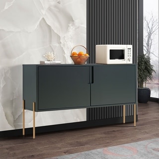 Modern Glam 2-Door Sideboard Buffet Blue Kitchen Storage Cabinet - Bed ...