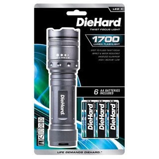 Dorcy DieHard 1700 lumens Gray LED Flashlight AA Battery - Black - Bed ...