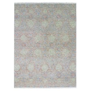 Shahbanu Rugs Green Tone on tone Obscured and Subtle Collection Natural ...
