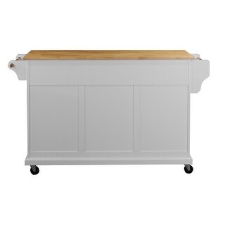 Mobile Kitchen Island Cart with Wood Drop Leaf Breakfast Bar - Bed Bath ...
