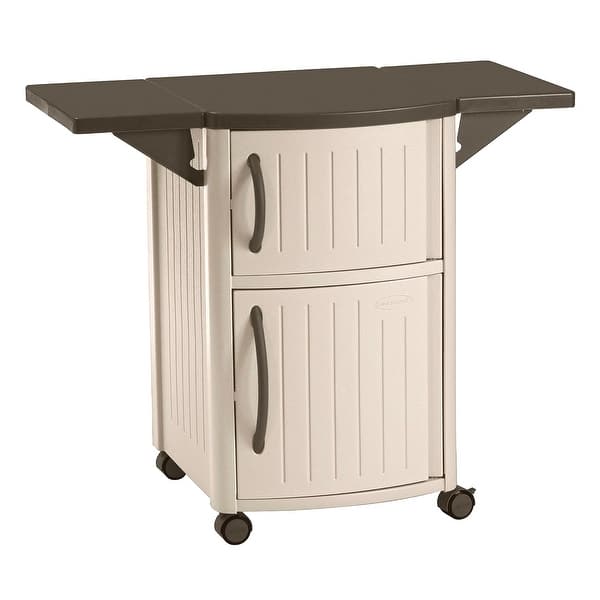 Suncast DCP2000 Portable Outdoor Patio Prep Serving Station Table and ...