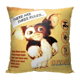 Warner Brothers Gremlins Three Rules 18 Inch Throw Pillow - Bed Bath ...