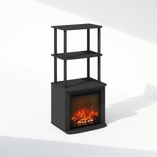 Furinno Turn-N-Tube 2-Tier Tall Side Table Display Rack with No Heat ...