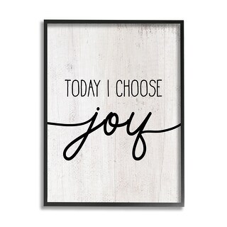 Stupell Today I Choose Joy Motivational Phrase Positive Attitude Framed ...