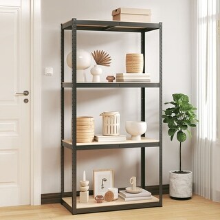 4-Layer Storage Shelf Anthracite Steel&Engineered Wood - Bed Bath ...