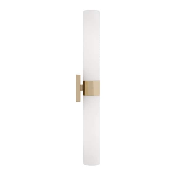 Sutton 2-light Soft Gold Wall Sconce/ Bath Vanity Fixture - Bed Bath & Beyond - 35805122