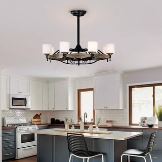 33-Inch Matte Black Chandelier Ceiling Fan - Bed Bath & Beyond - 40272725