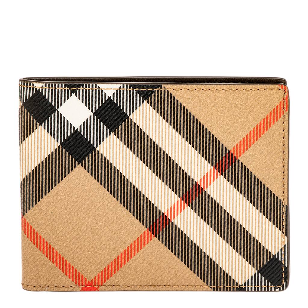 Burberry Men's Check Slim Bifold Wallet - Overstock - 43410082
