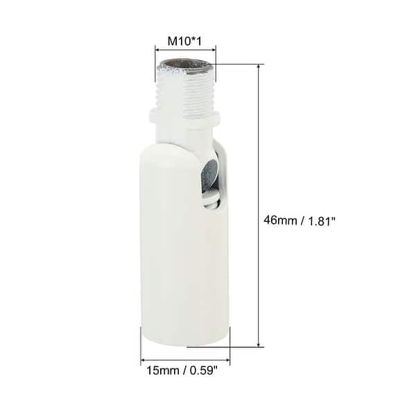 3Pcs 180 Degree Sloped Ceiling Light Adapter M10 Thread White - Bed ...