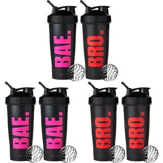 Blender Bottle Special Edition 28 oz Bae/Bro Shaker Mix & Match 2-Pack ...