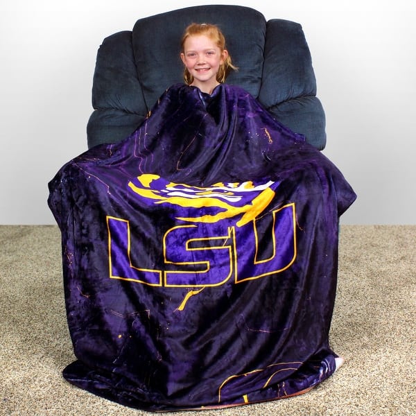 LSU Tigers Sublimated Soft Throw Blanket - Bed Bath & Beyond - 36235565