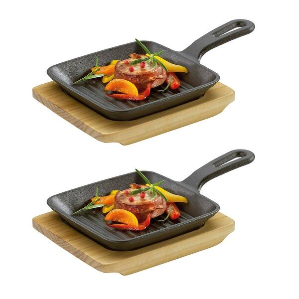 Kuechenprofi BBQ Grill / Serving Pan (Stainless steel) w/ Board (2pk ...