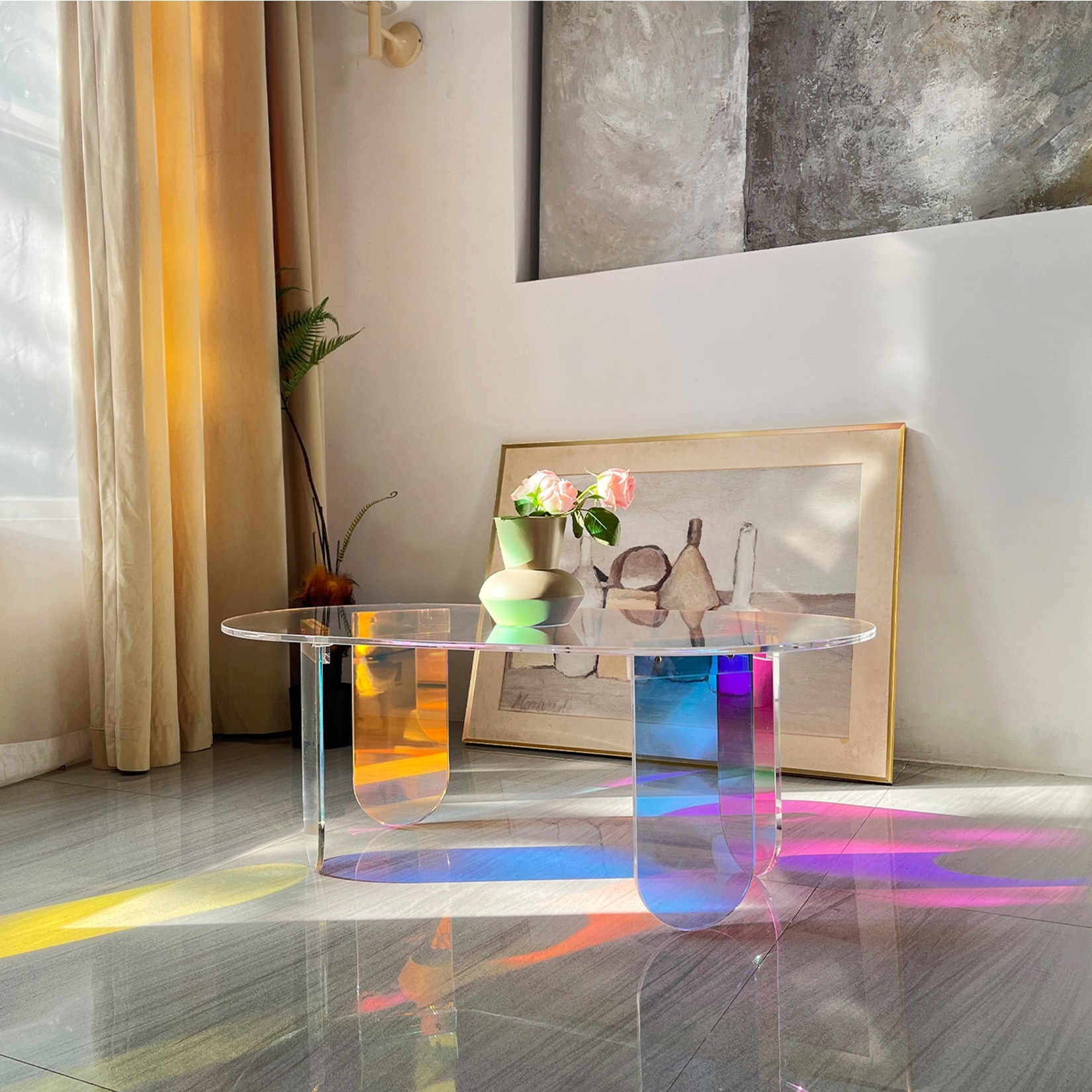 Clear coffee table acrylic store