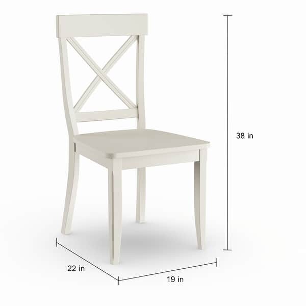 The Gray Barn Amber Hollow Antique White Finish Dining Chairs (Set of 2 ...