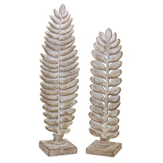 Set of 2 Rustic Leaf on Stand Tabletop Decor 17.25" - Bed Bath & Beyond ...