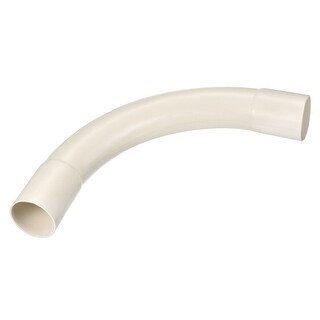 PVC Water Pipe Elbow Fitting 40mm ID 305mm Length Tube Adapter, White ...