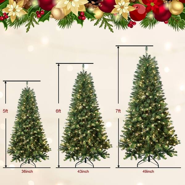 6ft PE/PVC Automatic Christmas Tree with Lights for Easy Holiday Season ...