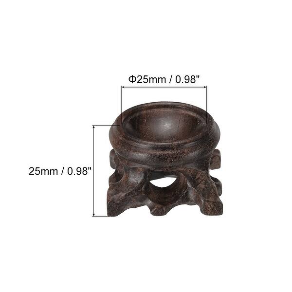 Wooden Ball Stand Holders Displays Base 25mm Dia Black for Crystal Ball ...